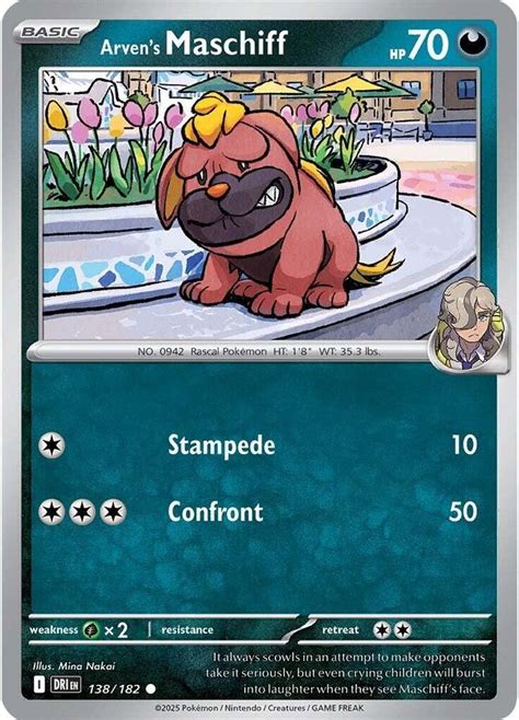 Arvens Maschiff Sv10 Destined Rivals Pokemon