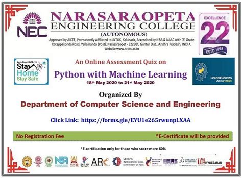 CSE Workshops FDPS Seminars Narasaraopeta Engineering College