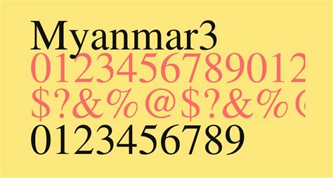 Myanmar3 Free Font What Font Is