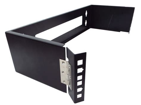 2U 19 Inch Hinged Network Wall Mount Equipment Rack Bracket 7 Depth