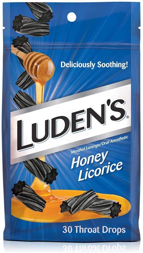 Ludens Honey Licorice Throat Drops 8 Bags Of 30 Ct