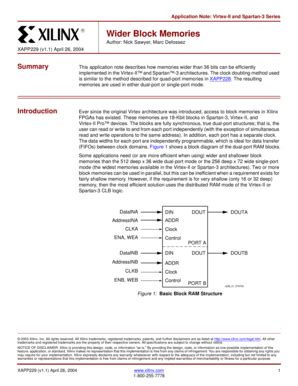 Fillable Online Xilinx XAPP Wide Block Memories In Virtex II Series And Fax Email Print