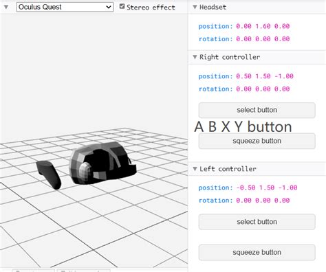 Any Plans To Support Emulate A B X Y Buttons Issue 297 MozillaReality WebXR Emulator