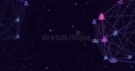 Network Connections And Data Processing Animation Over Starry Night Sky Stock Video Video Of