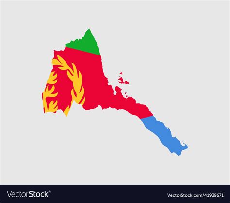eritrea map flag eritrean country with banner vector image