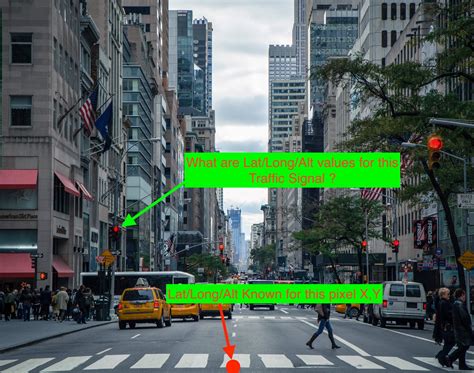 Geometry How To Calculate Lat Long Alt Of A Pixel In An Image Where Lat Long Alt Corresponding
