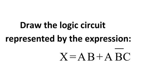 solved draw the logic circuit represented by the expression