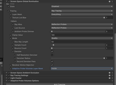 Can I Use A Renderinglayer From Apv In Ray Traced Reflections Unity