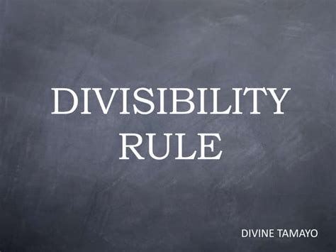 Divisibility Rules From 2 20