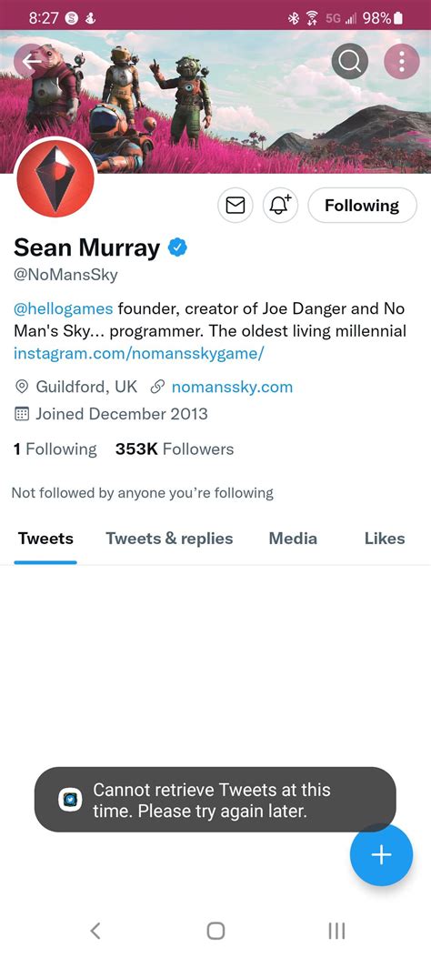 I Had A Notification Sean Tweeted This Morning But Then When I Went To