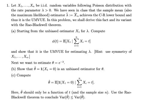 Let X Xn Be I I D Random Variables Following Chegg Com