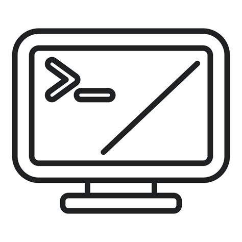 System Monitor Icon Outline Vector Computer Interface 16161229 Vector