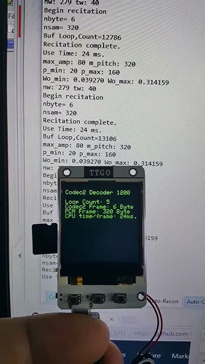 esp32 codec2 decoder testing youtube