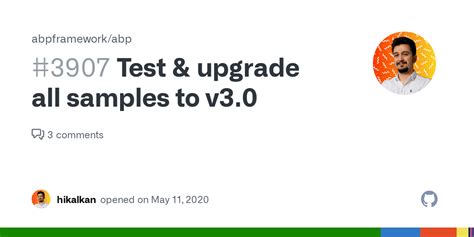 Test And Upgrade All Samples To V30 · Issue 3907 · Abpframeworkabp