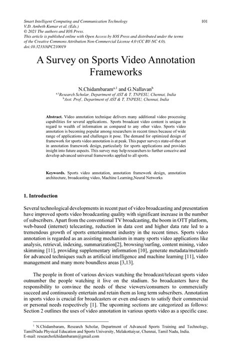 Pdf A Survey On Sports Video Annotation Frameworks