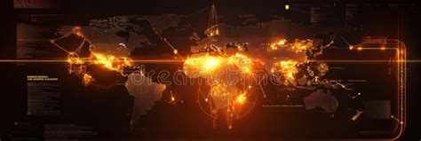 Global Network Visualization Showcasing Dynamic Data Flow And