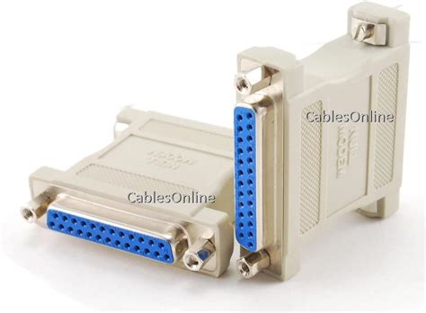 Amazon Com CablesOnline DB25 Null Modem Female To Female Data Transfer Adapter Gender Changer
