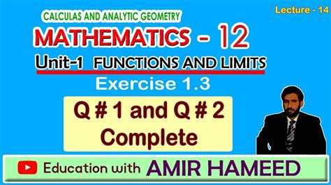 mathematics class 12 unit 1 functions and limits lecture 14