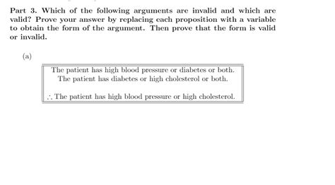 Solved Part Which Of The Following Arguments Are Invalid Chegg