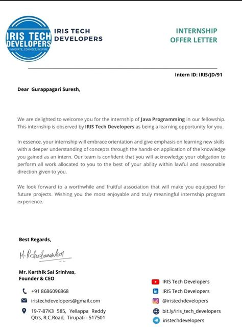 Suresh Gurappagari On Linkedin Internship Iristechdevelopers Intern