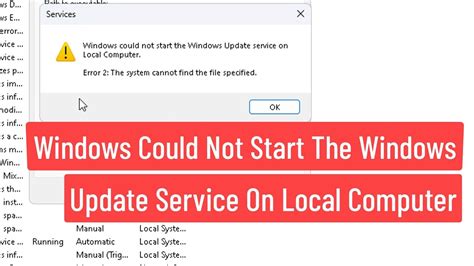 Solution Windows Could Not Start The Windows Update Service On Local Computer Mundowin