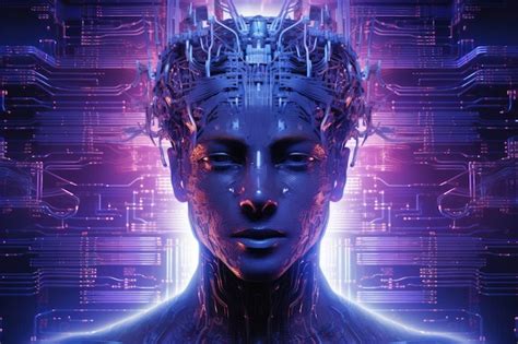 Premium Ai Image Chatgpt Supercomputer And Artificial Intelligence In The Face Of A Man