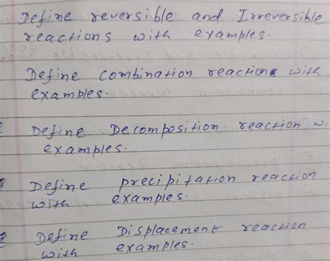 Define Reversible And Irreversible Reactions StudyX