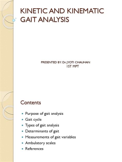 kinetic and kinematic gait analysis new pdf anatomical terms of