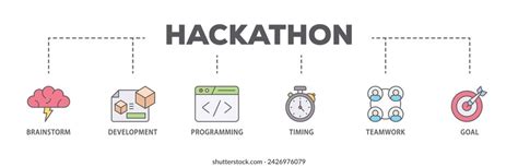 Hackathon Infographic Icon Flow Process Which Stock Vector Royalty Free 2398913485 Shutterstock