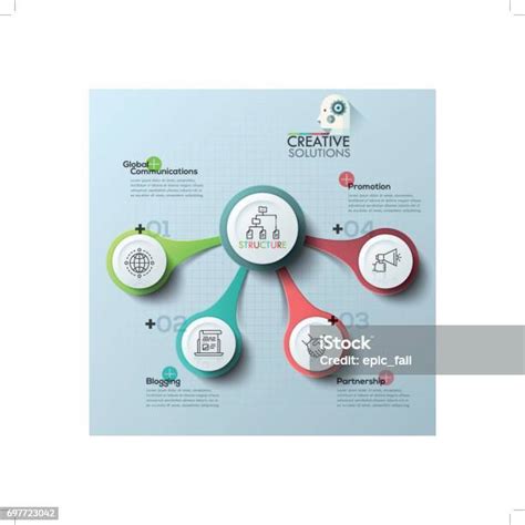 현대적인 비즈니스 서클 종이접기 스타일 옵션 배너입니다 0명에 대한 스톡 벡터 아트 및 기타 이미지 0명 발열체 벡터 Istock