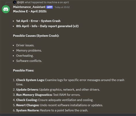 building an ai powered discord bot for machine log analysis with faiss