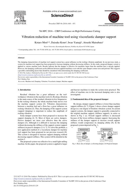 pdf vibration reduction of machine tool using viscoelastic damper support