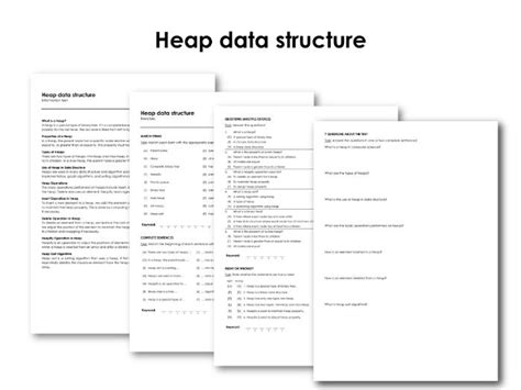 Heap Data Structure Teaching Resources