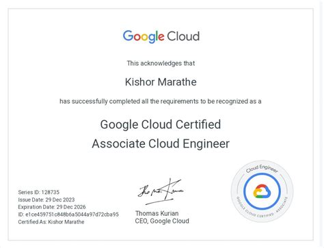 Kishor Marathe On Linkedin Steptwo Gcp Associate Cloudengineer 13 Comments