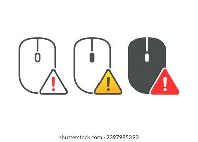 Mouse Cursor Error Warning Illustration Vector Stock Vector Royalty Free Shutterstock