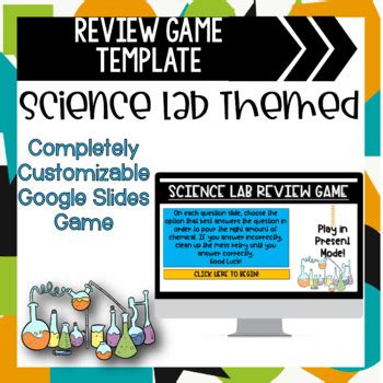 Customizable Digital Review Game Google Slides Template Science Lab Themed