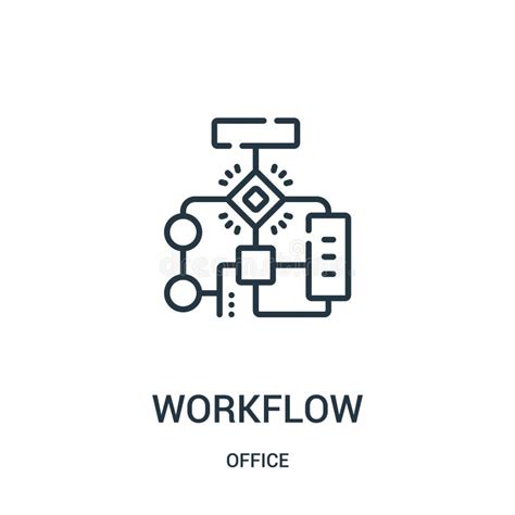 Workflow Icon Vector From Office Collection Thin Line Workflow Outline