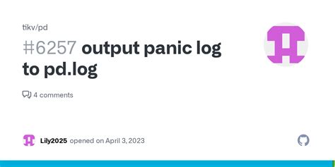 Output Panic Log To Pd Log Issue Tikv Pd GitHub