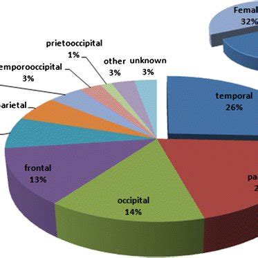 Blue Pie Chart Showing The Gender Ratio Upper Right Corner And A Download Scientific Diagram