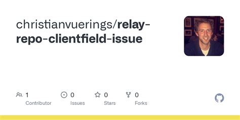 GitHub Christianvuerings Relay Repo Clientfield Issue