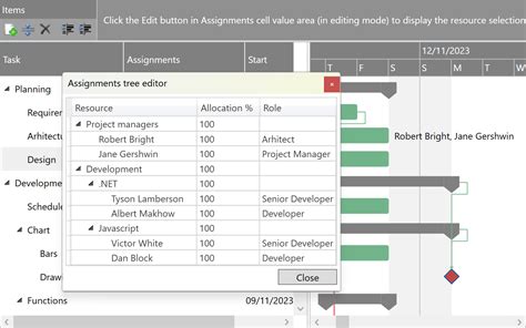 dlhsoft gantt chart library for wpf standard edition