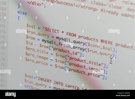 Real Php Code Developing Screen Programing Workflow Abstract Algorithm Concept Lines Of Php