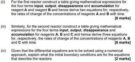 Solved B Two Chemical Reactors Are Operated In Series In Chegg Com