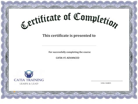 Certificate Of Completion Templates Free Download