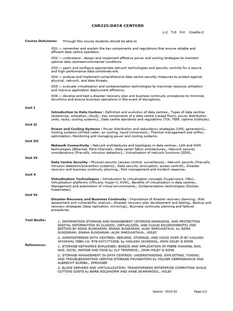 frm course syllabus ipdownload pdf data center computer network
