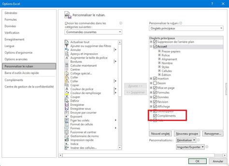 Rubrique Complement Excel Résolu Forum Excel