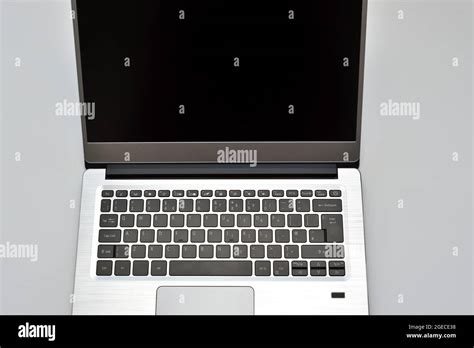 Laptop With Black Screen Touchpad And Keyboard For Writing Text Notebook For Online Remote