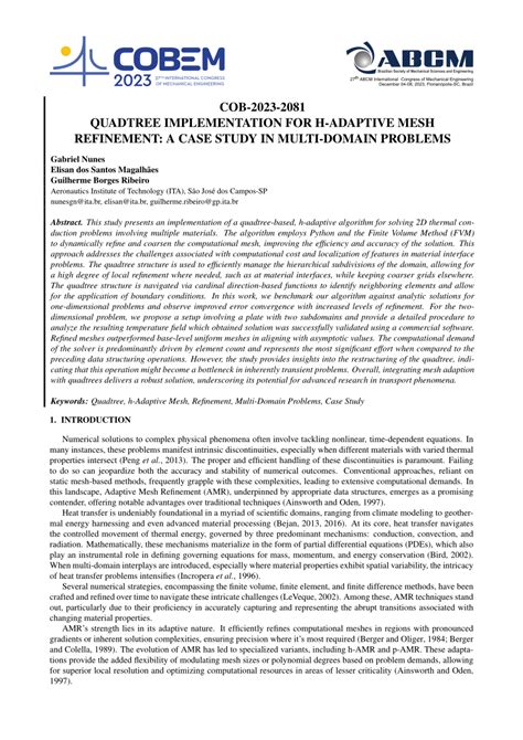 Pdf Quadtree Implementation For H Adaptive Mesh Refinement A Case
