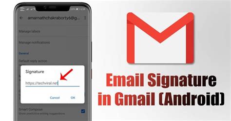 how to add an email signature in gmail for android