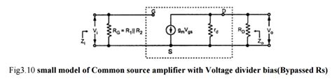common source amplifier with voltage divider bias bypassed rs
